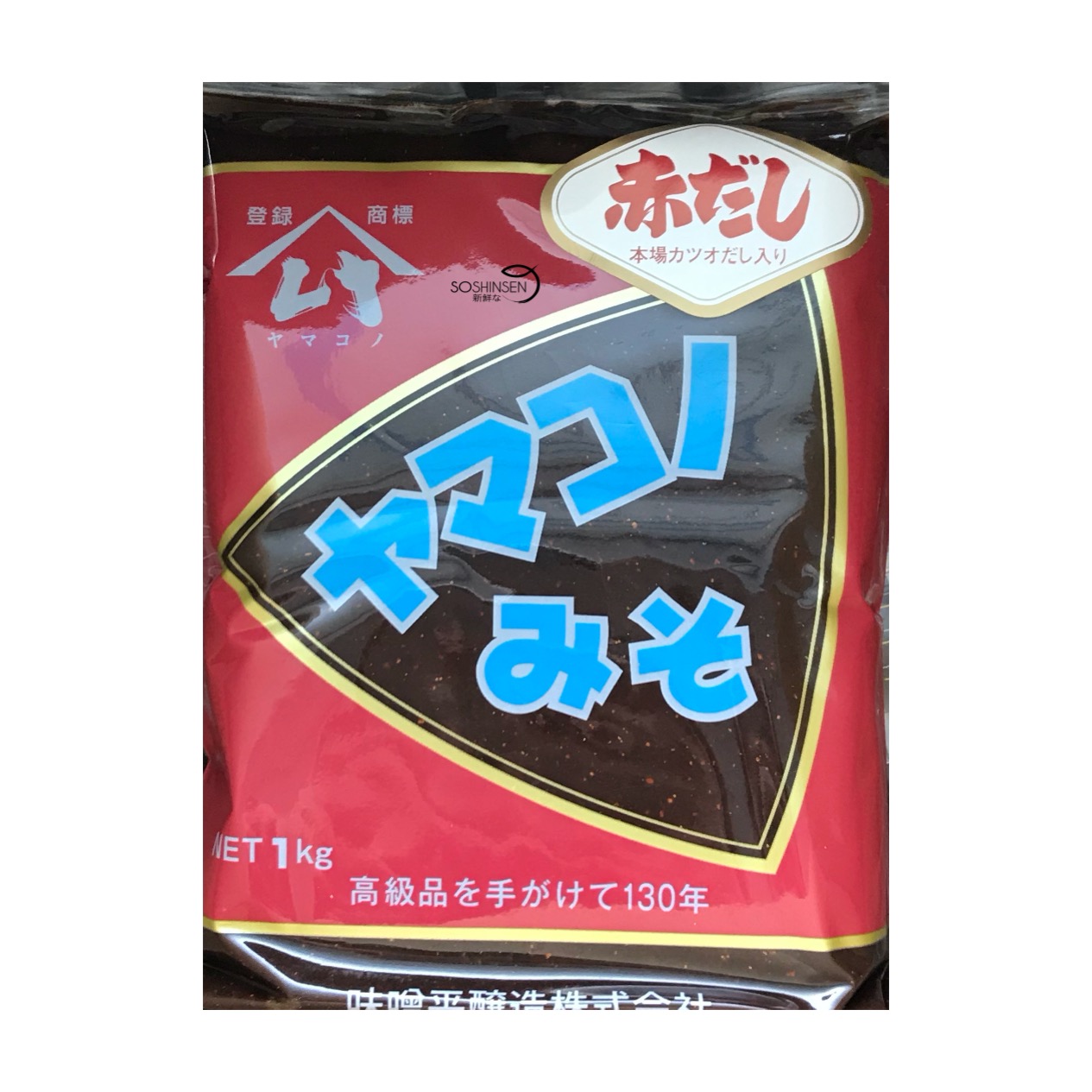 YAMAKONO Aka Miso / Red Soy Bean Paste (Pkt, 1kg) - Soshinsen